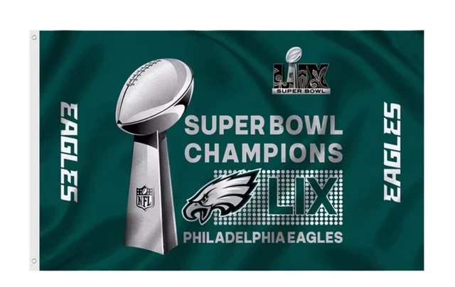 PHILADELPHIA EAGLES 2024 2025 Super Bowl LIX Champions 3x5 Ft. Flag US ...
