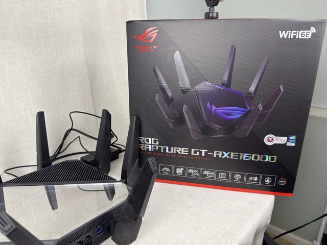 ASUS ROG RAPTURE GT-AXE16000 Quad-Band Wi-Fi 6E Gaming Router FREE ...