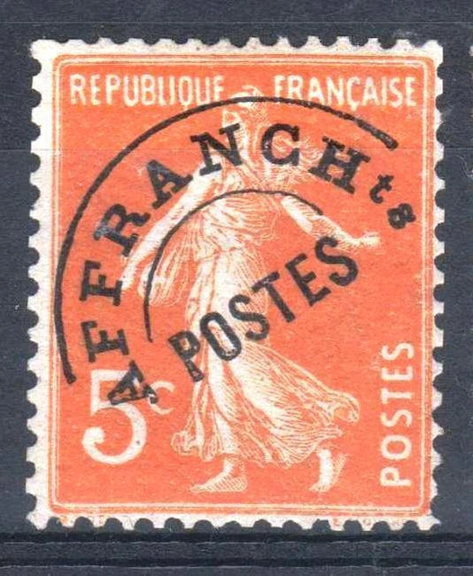 FRANCE STAMP TIMBRE PREOBLITERE 50 " SEMEUSE 5c ORANGE " NEUF xx TTB ...