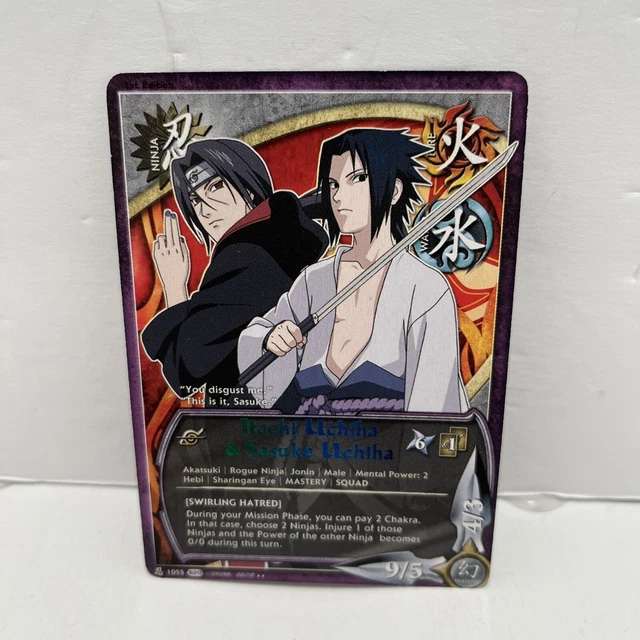 CARTE RARE NARUTO CCG Itachi Uchiha et Sasuke Uchiha neuve 1ère édition EUR 8,75 - PicClick FR