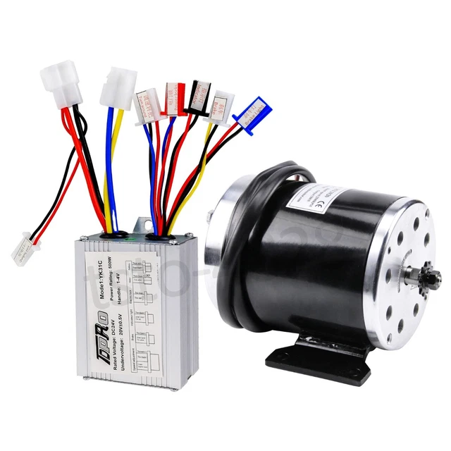 500W 24V DC Brushed Electric Motor+Throttle for E-Bike Scooter Go Kart ...