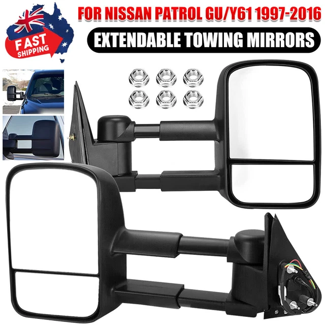 EXTENDABLE TOWING MIRRORS For Nissan Patrol GU/Y61 Station Wagon 1997 ...