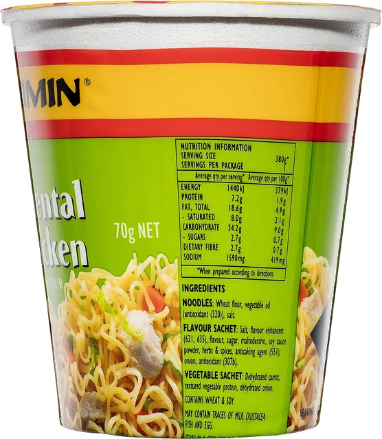 NOODLE CUP, 70 G, Oriental Chicken (Pack of 3) $14.95 - PicClick AU