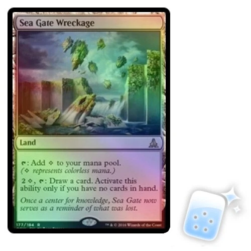 FOIL SEA GATE WRECKAGE Oath Of The Gatewatch OGW Magic MTG CARTE COMME ...