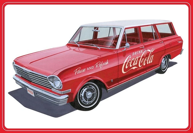 AMT 1:25 1963 Chevy II Nova Wagon Coca Cola mit Kisten Bausatz EUR 43 ...