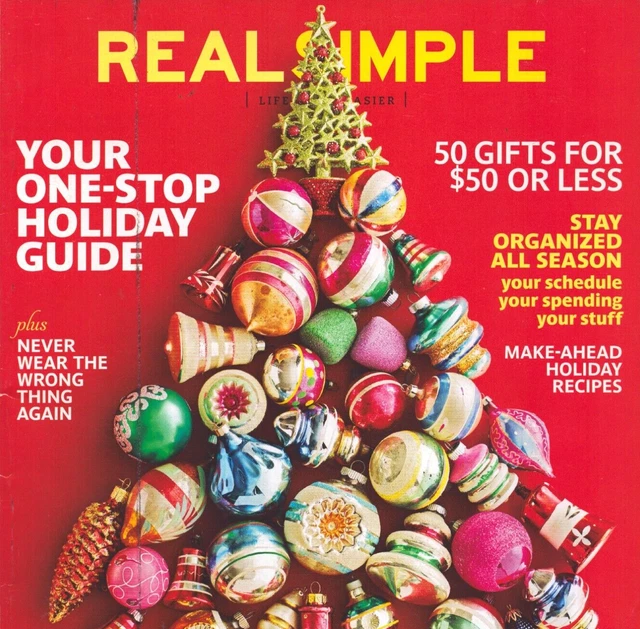 REAL SIMPLE MAGAZINE December 2013 Christmas Holiday Guide Recipes Gifts £7.04 - PicClick UK