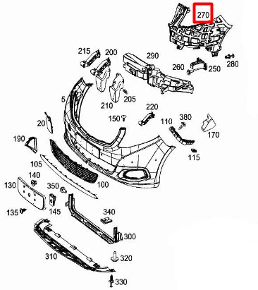 NEW GENUINE MERCEDES Benz Vito W447 Front Bumper Reinforcement Left ...