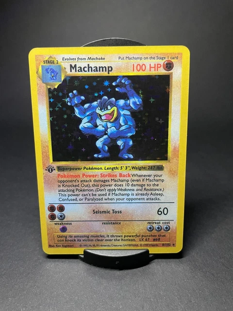 MACHOP MACHOKE MACHAMP 1ª Ed. Holo Shadowless Set Base NM - Descrizione ...