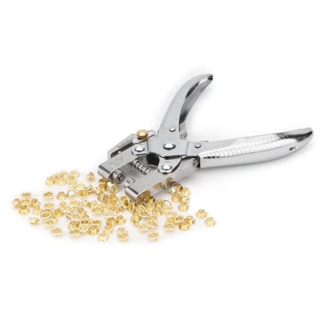 5MM METAL EYELETS Punching Grommet Eyelet Pliers Kit For Leather Belts ...