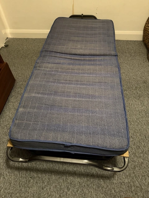 SINGLE FOLDING GUEST bed and mattress - single bed £46.46 - PicClick UK