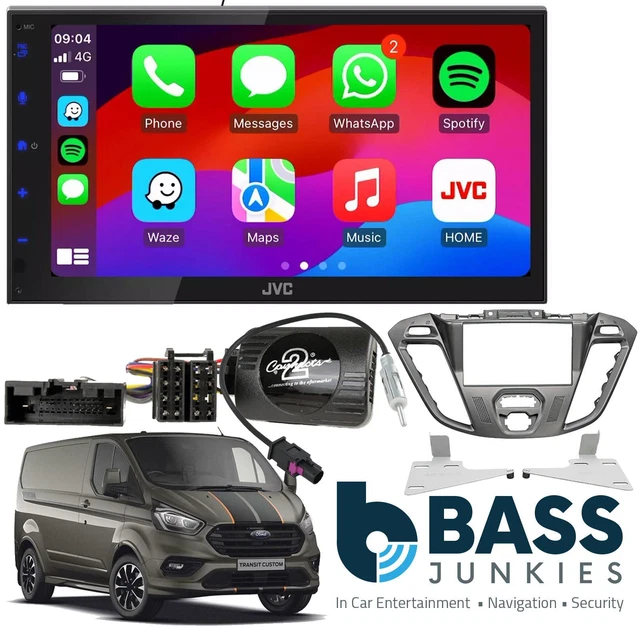 FORD TRANSIT CUSTOM Euro5 JVC 6.8" DAB+ Bluetooth CarPlay Android Car ...