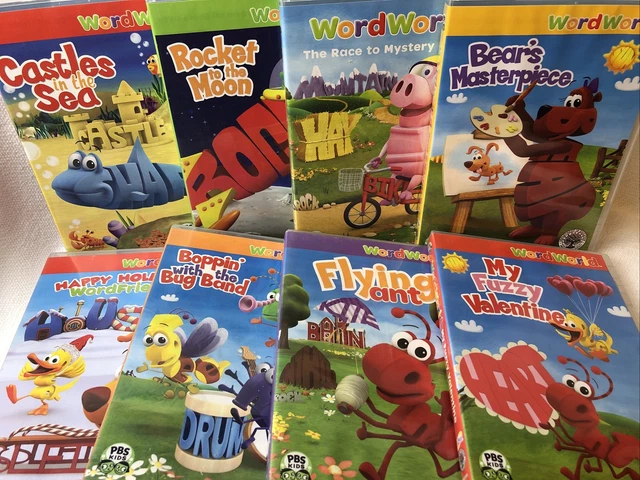 PBS KIDS WORDWORLD DVD Lot of 8 TESTED Phonics Educational Reading Pre ...