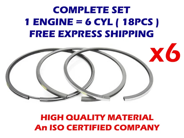 6CYL PISTON RINGS Set 115MM STD for ISUZU 08-444300-00 6HK1-TCC 7790cc ...