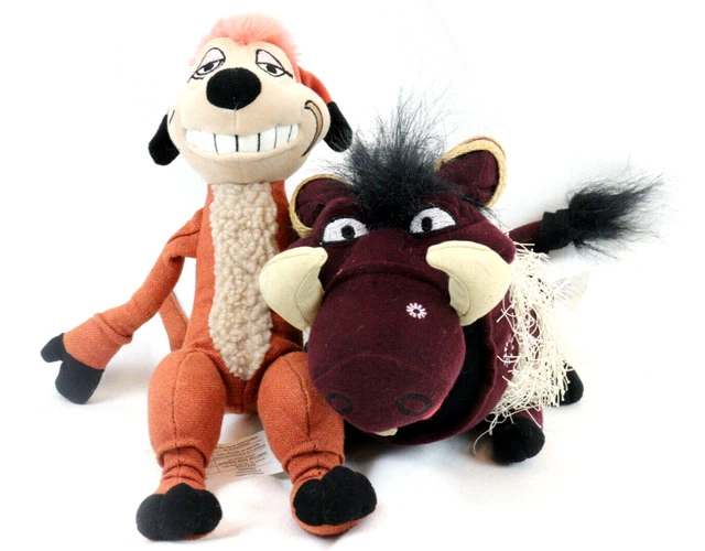 THE LION KING Timon & Pumbaa Plush LOT (2) Disney Broadway Musical ...