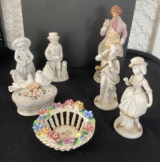LOT DE FIGURINES Et Boite En Porcelaine Ancienne/5530M0 EUR 19,00 ...