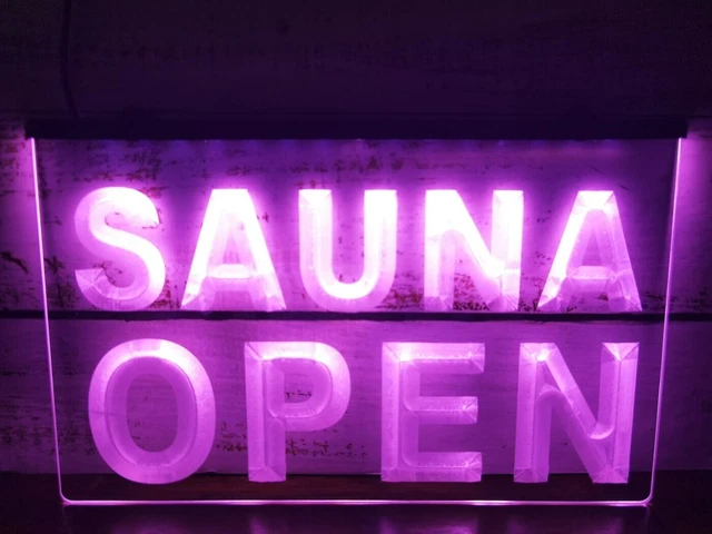 SAUNA OPEN LED Neon Light Sign Body Massage Therapy Spa Display Wall ...
