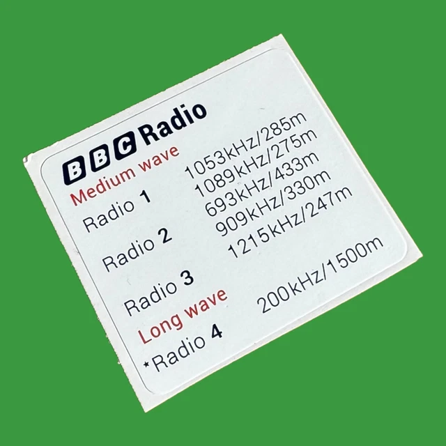 VINTAGE RADIO1 RADIO2 Radio3 Radio4 BBC MW FM AM Station STERO Vinyl ...