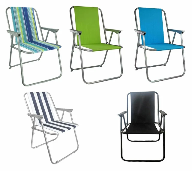 FOLDING GARDEN PATIO Spring Deck Chair Picnic Camping Beach Fishing ...