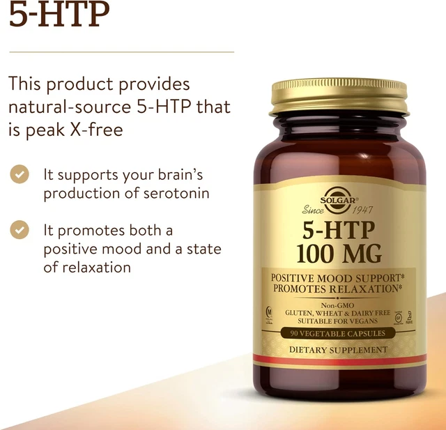 SOLGAR 5-HTP L-5-HYDROXYTRYPTOPHAN Complex - Vitamin B6 - Valerian - Nootropics £50.32 - PicClick UK