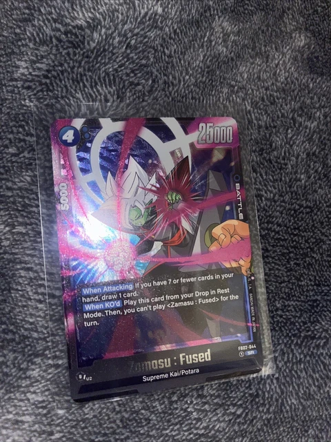 DRAGON BALL SUPER : Fusion World Zamasu : Fusionné FB02-044 SR feuille d'aura flamboyante EUR 5 ...