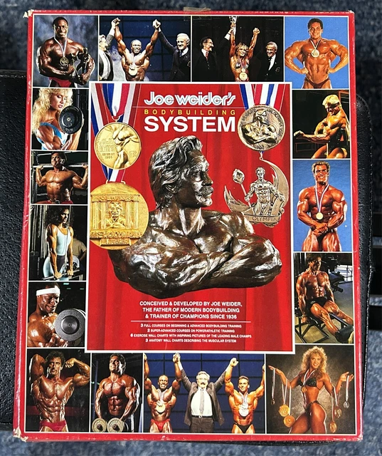 JOE WEIDER'S BODYBUILDING System - 6 Exercise Charts & 3 Muscle Posters ...