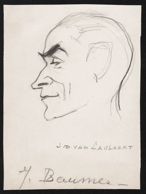 JACQUES BAUMER COMEDIEN Directeur Comedien Dessin Drawing Van Caulaert ...