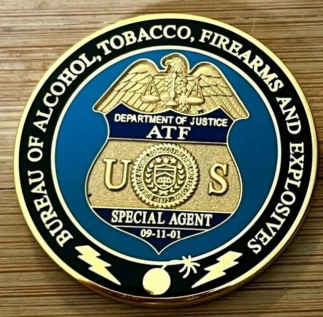 ATF - ALCOHOL Tobacco Firearms & Explosives ThirdGEN gold F PM ...