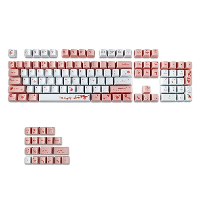 123 KEYS PBT Keycaps Full Set Mechanical Keyboard Keycaps PBT Dye ...