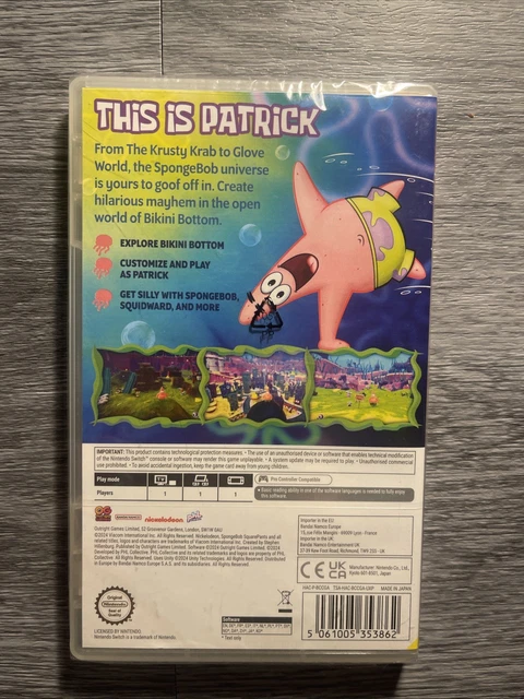 SPONGEBOB SQUAREPANTS THE Patrick Star Game Nintendo Switch brand new ...