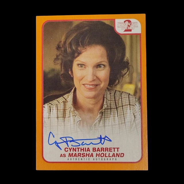 TOPPS STRANGER THINGS Cynthia Barrett Auto /99 Marsha Holland Autograph ...