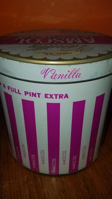 VINTAGE AMSCOL ICE Cream Tin Vanilla - Preowned $60.14 - PicClick CA