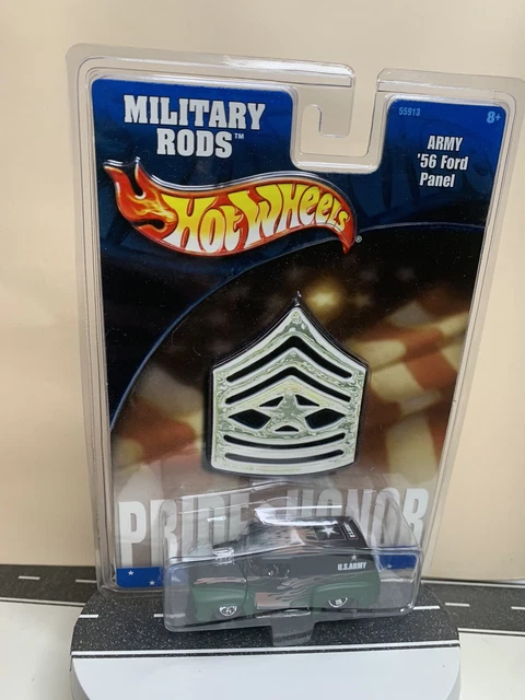 2002 HOT WHEELS Military Rods Army '56 Ford Panel Truck Matte Black ...