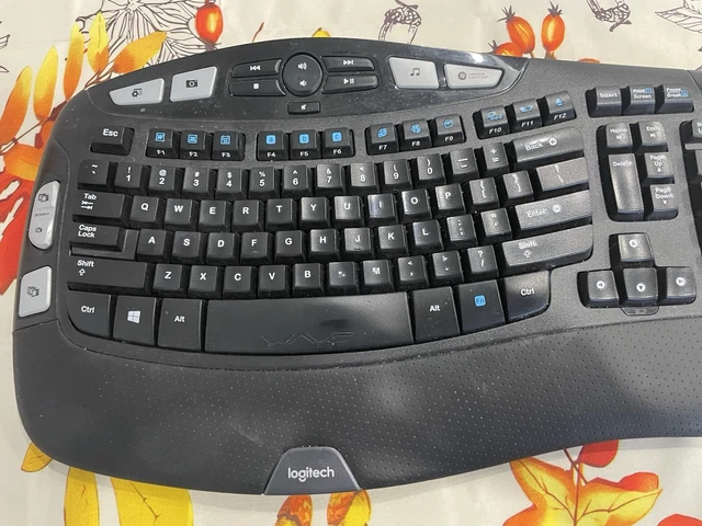 LOGITECH K350 COMFORT Wave Ergonomic Wireless Keyboard - Tested - NO ...