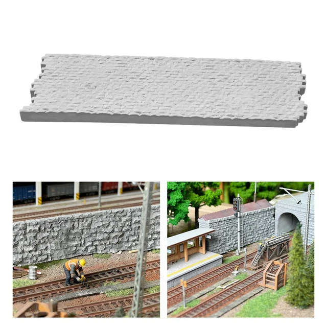 1/87 SIMULATION RAILWAY Brick Stone Wall Model Enthusiasts DIY Sand ...