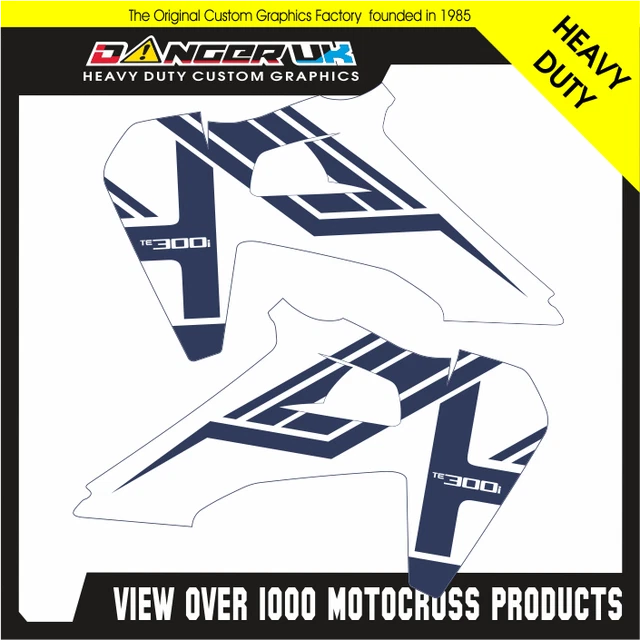 HUSAQVARNA TE 300I 2020 2021 2022 2023 RAD SCOOP GRAHICS DECALS ...
