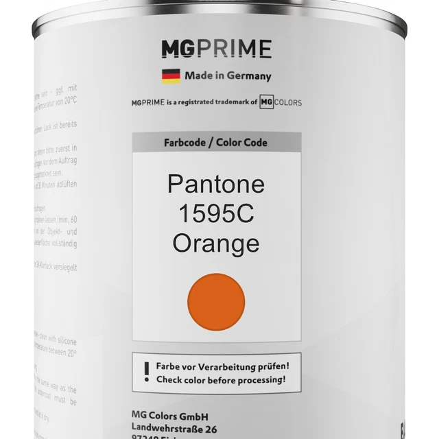 PANTONE 1595C ORANGE peinture pot kit couche de base 2C vernis mat ...