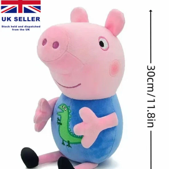 PEPPA PIG GEORGE Cartoon Plush Plushie Toy Kids Childs Birthday Gift ...
