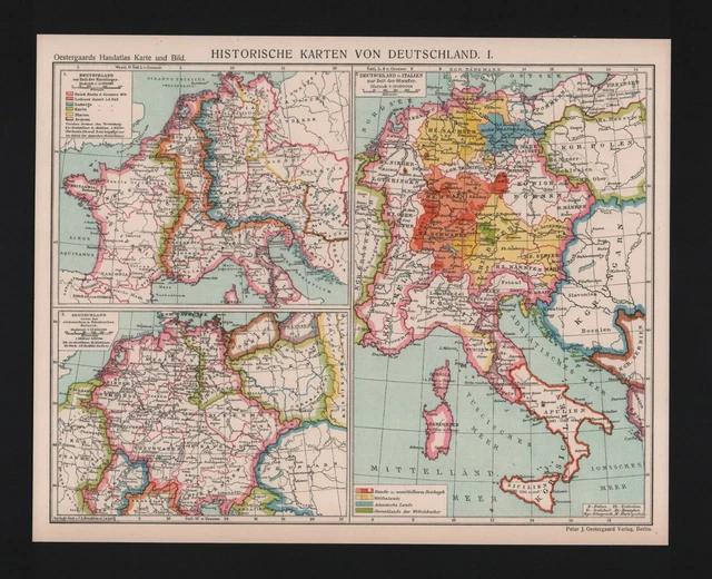 MAP MAP 1929: Historical maps of Germany I. £17.18 - PicClick UK