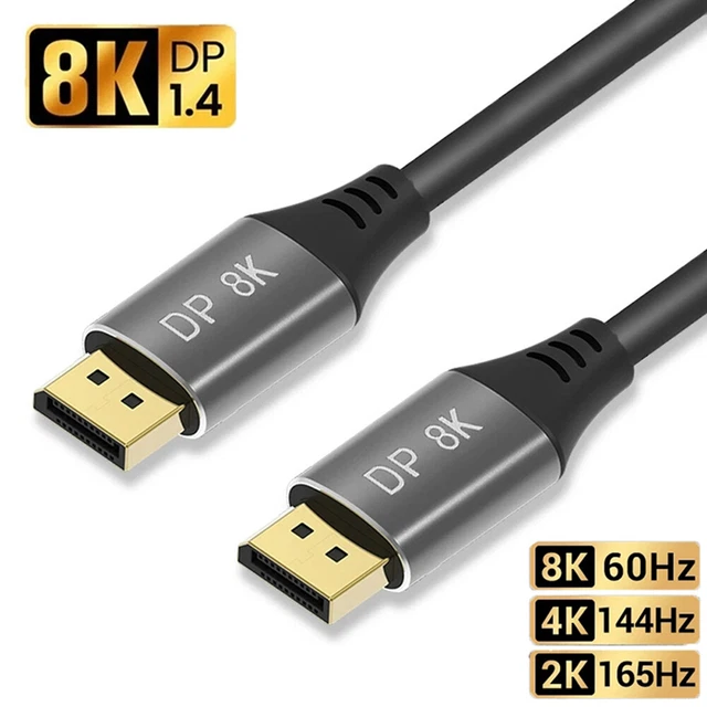 DP1.4 MALE TO Male Kabel Displayport Computer Monitor Verbindungskabel ...
