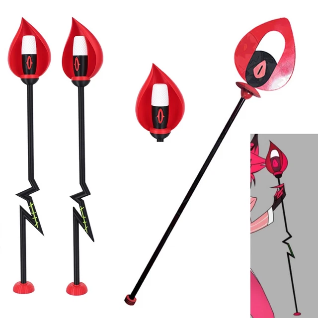 HAZBIN HOTEL SEASON 2 (2025) Alastor Radio Demon Cosplay PVC Microphone Cane Red £37.19 ...