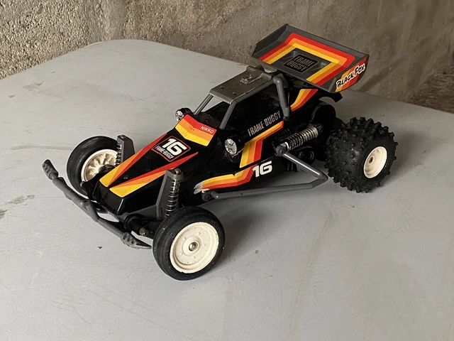 RC VINTAGE ÉLECTRIQUE Nikko Buggy Frame Buggy Black Fox 1/14 EUR 50,00 ...
