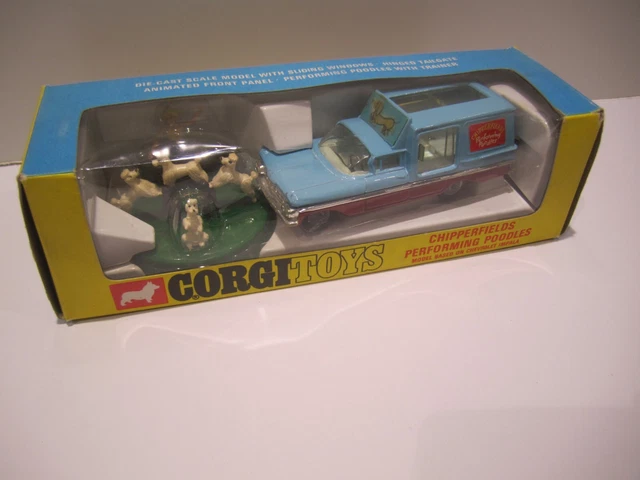 CORGI 511 CHIPPERFIELDS Performing Poodles, Chevrolet Impala, SUPERBE ...