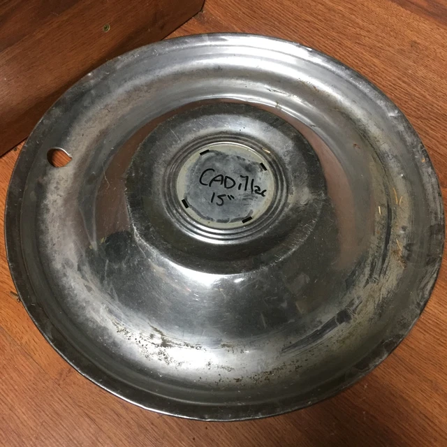 SINGLE VINTAGE CADILLAC Hub Cap Missing Center 15" CSHC $23.00 ...