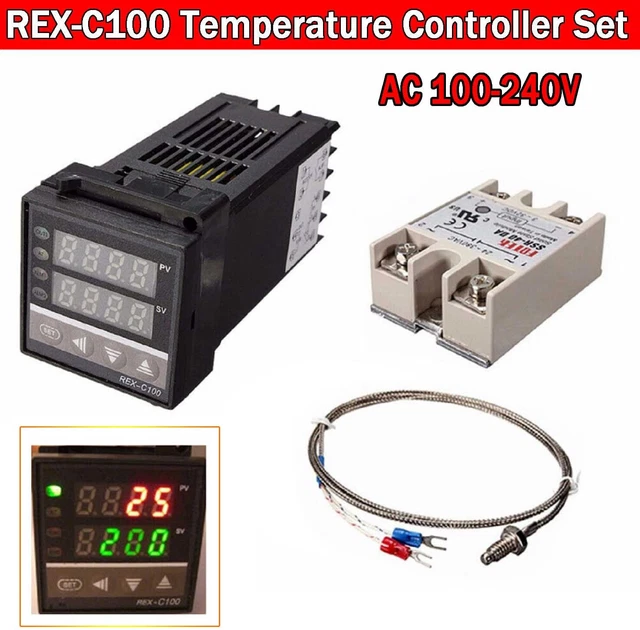 HOT REX-C100 PID Temperature Controller 100-240V 40A SSR +K Thermocouple 0-400℃ $25.56 - PicClick AU