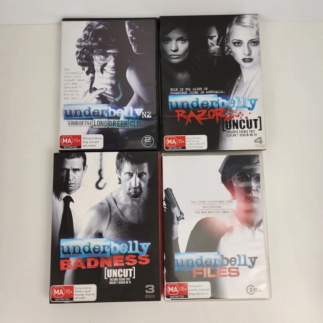 UNDERBELLY FILES/BADNESS UNCUT/RAZOR Uncut /NZ Land of the Green Cloud ...
