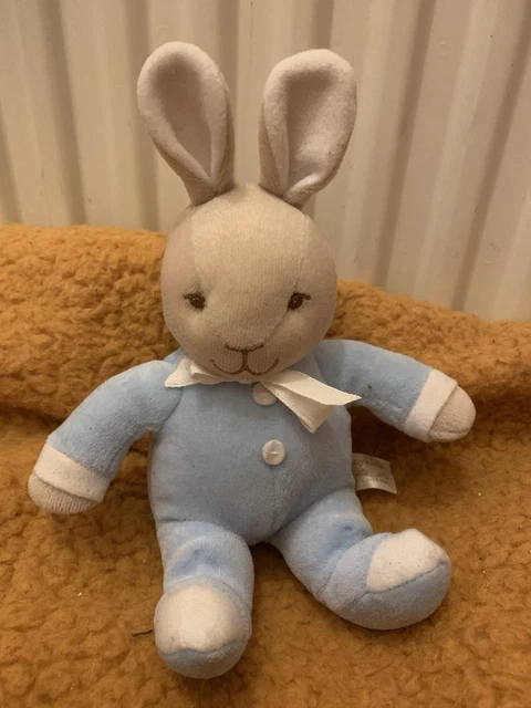 BUNNYKINS BY ROYAL Doulton Huggable Plush Soft Toy Pale Blue Bunny ...