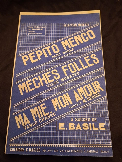 PARTITURA PEPITO MENCO Meches Folles Mamie Mon Amore Basile EUR 16,05 ...