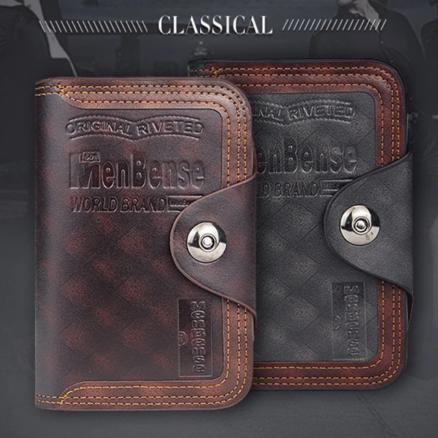 HASPE HERREN KREDITKARTENINHABER Retro-Leder-Geldbörse Vertikalschnitt EUR 8,11 - PicClick DE