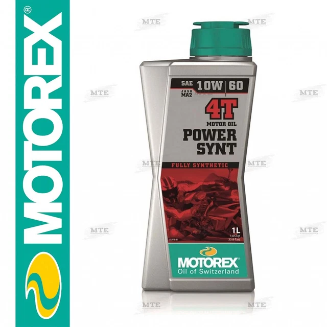 MOTOREX POWER SYNT 4T 10W/60 4l powersynt 10w60 vollsyntetisch JASO MA2 ...