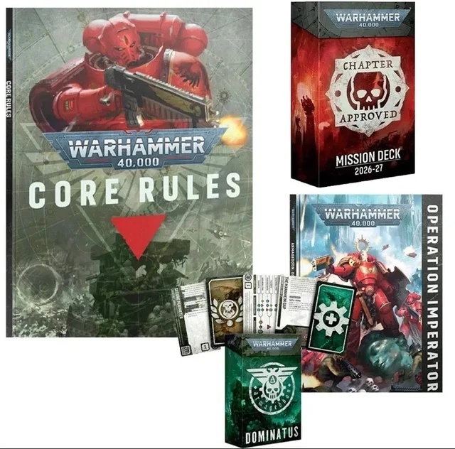 WARHAMMER 40K 11TH Ed Armageddon Box - Rulebook, Mission Deck, Cards ...